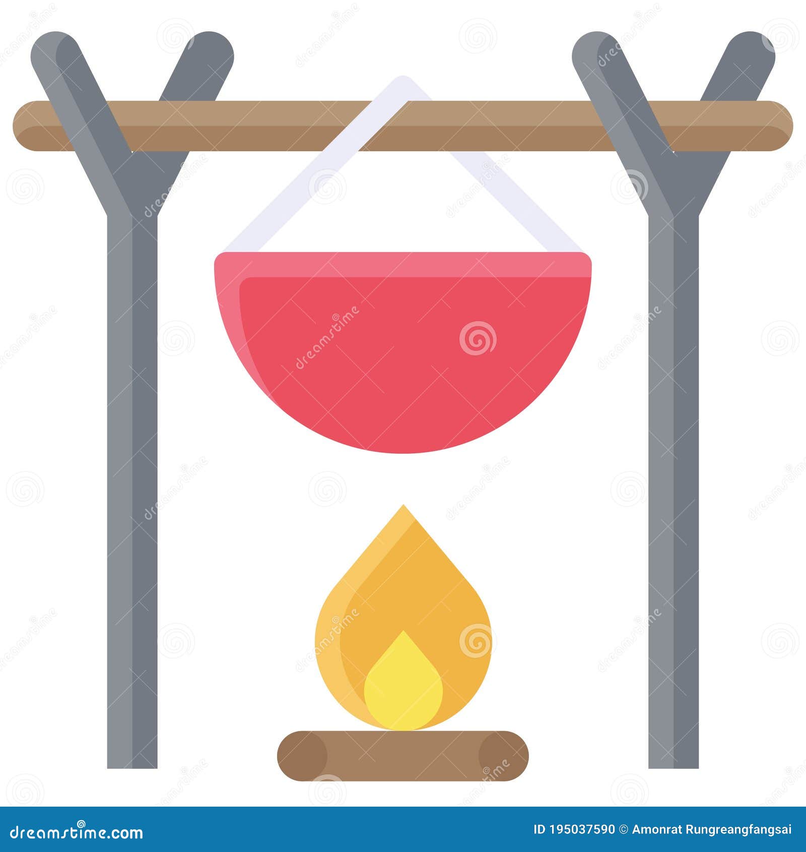 Outdoor Cooking Icon, Summer Vacation Related Vector Stock Vector ...