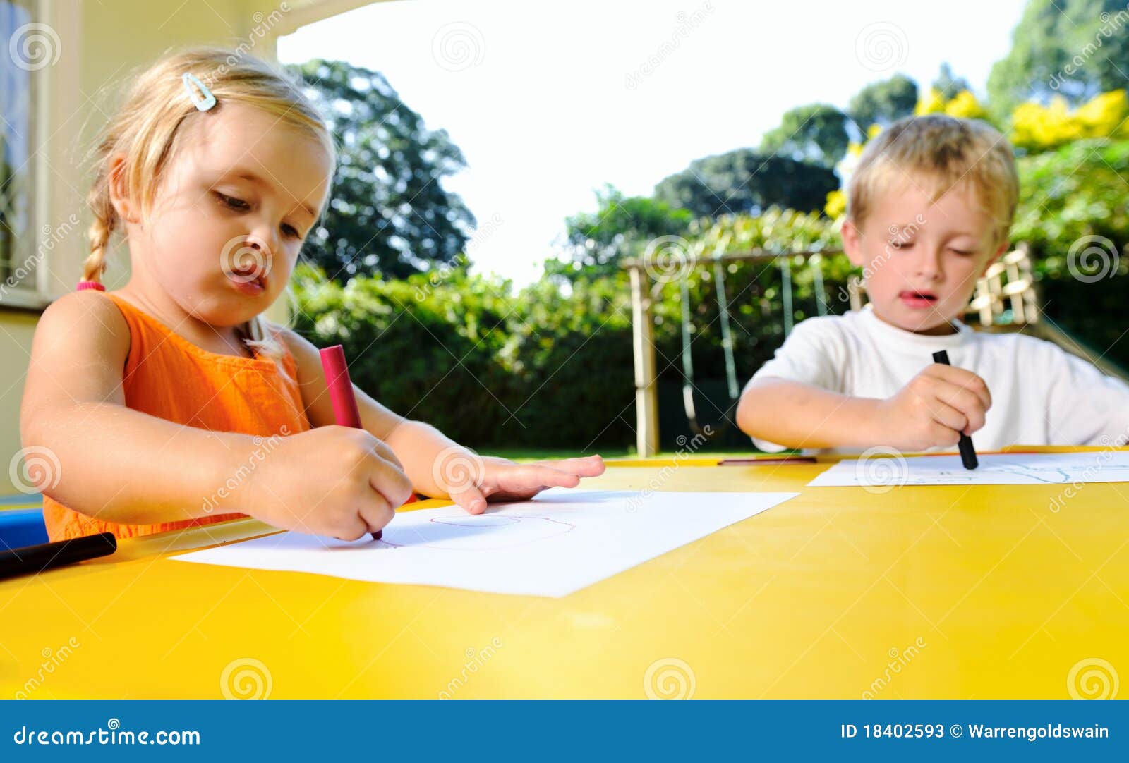 Outdoor crayon children stock image. Image of crayons - 18402593