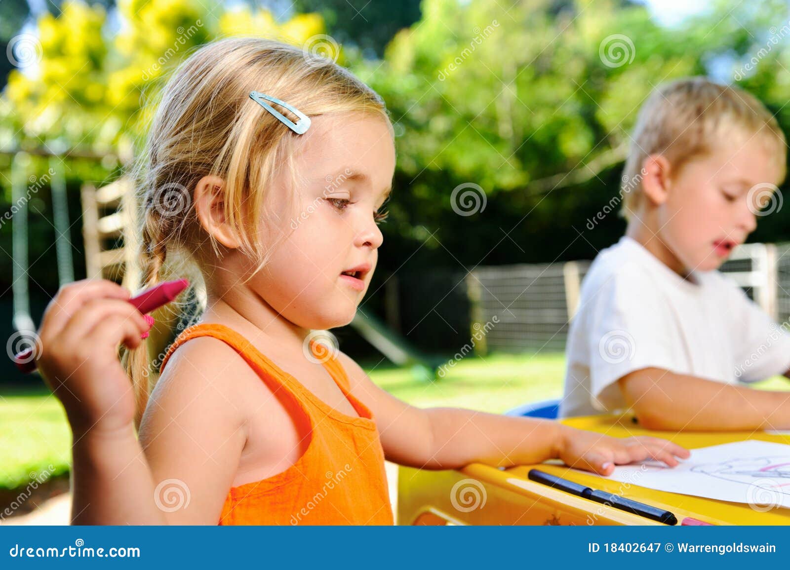 Outdoor crayon children stock image. Image of paper, outdoor - 18402647