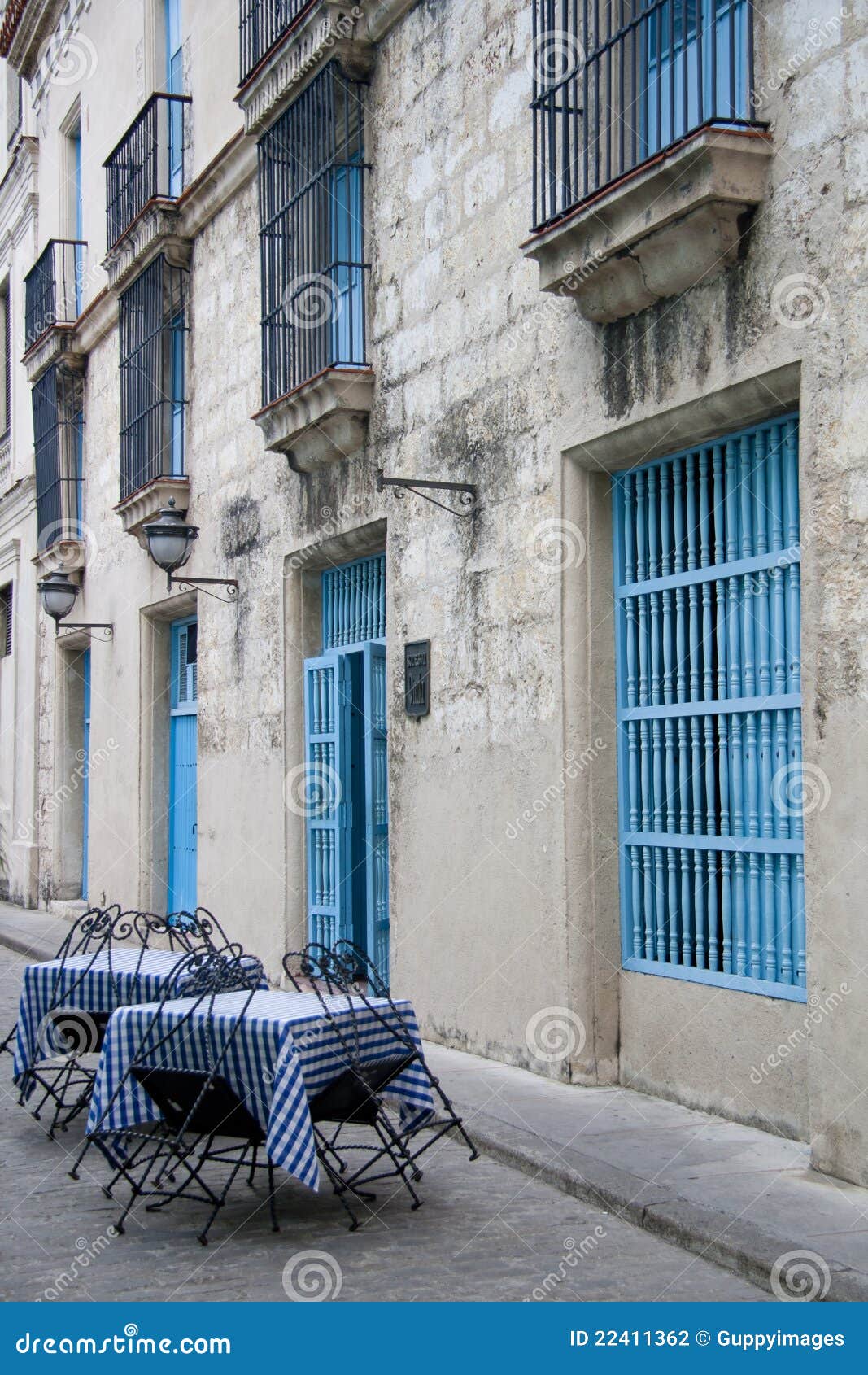 Outdoor Cuban restaurant stock photo. Image of historic - 22411362