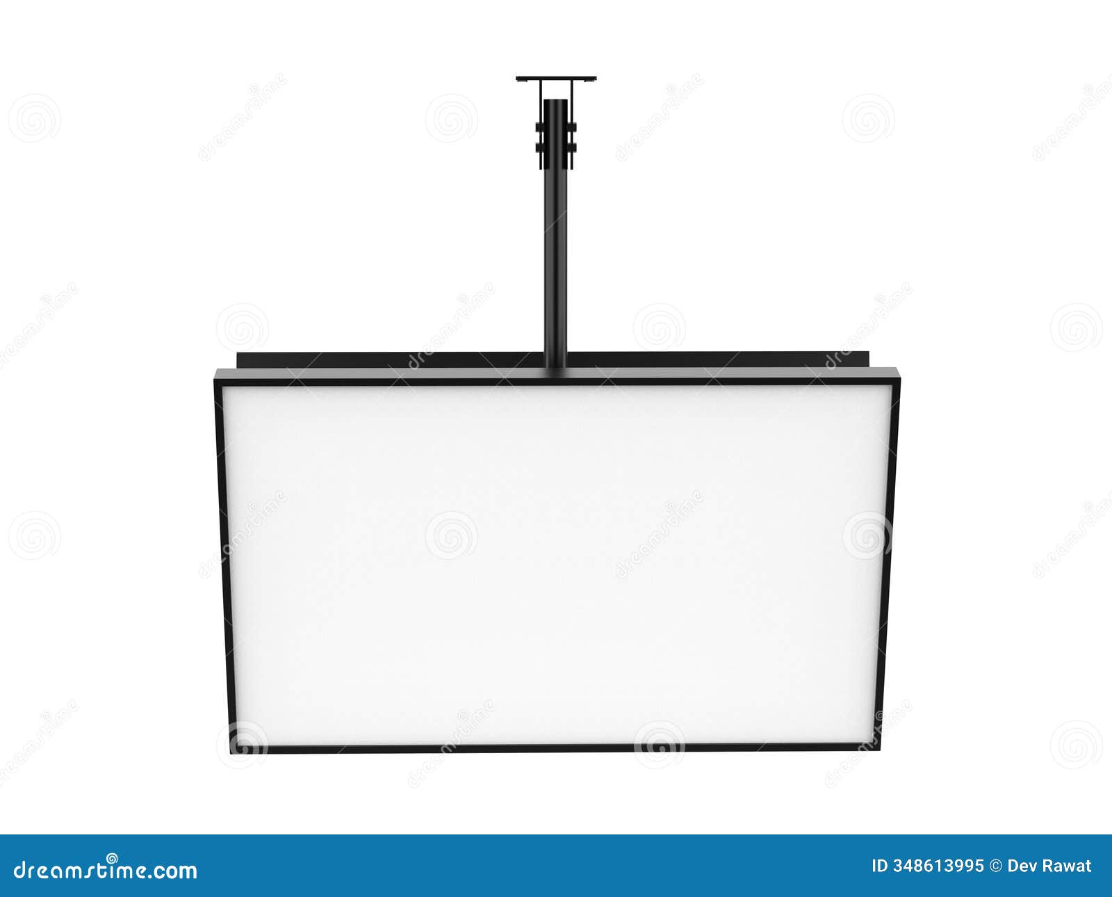 Outdoor Digital Ceiling Mounted Display Screen Mockup Template. Stock ...