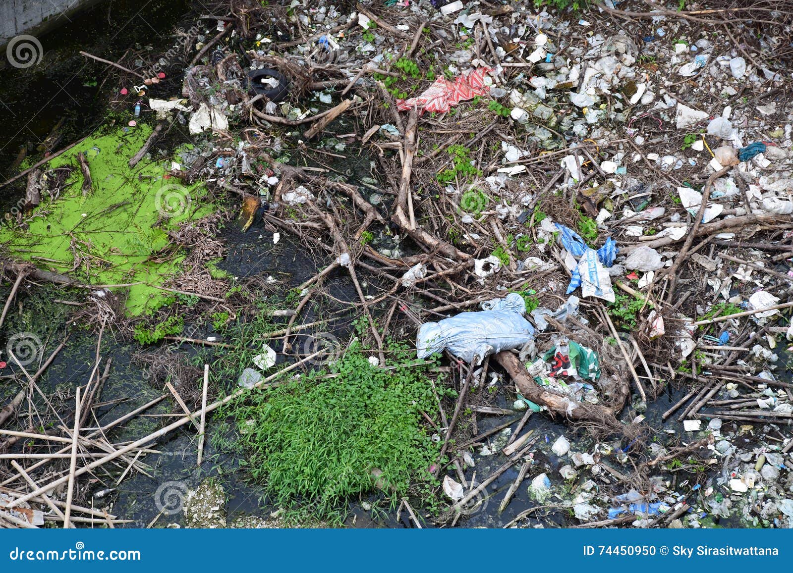 Outdoor Dirty Area. Poor Environment. Stock Photo - Image of beach ...