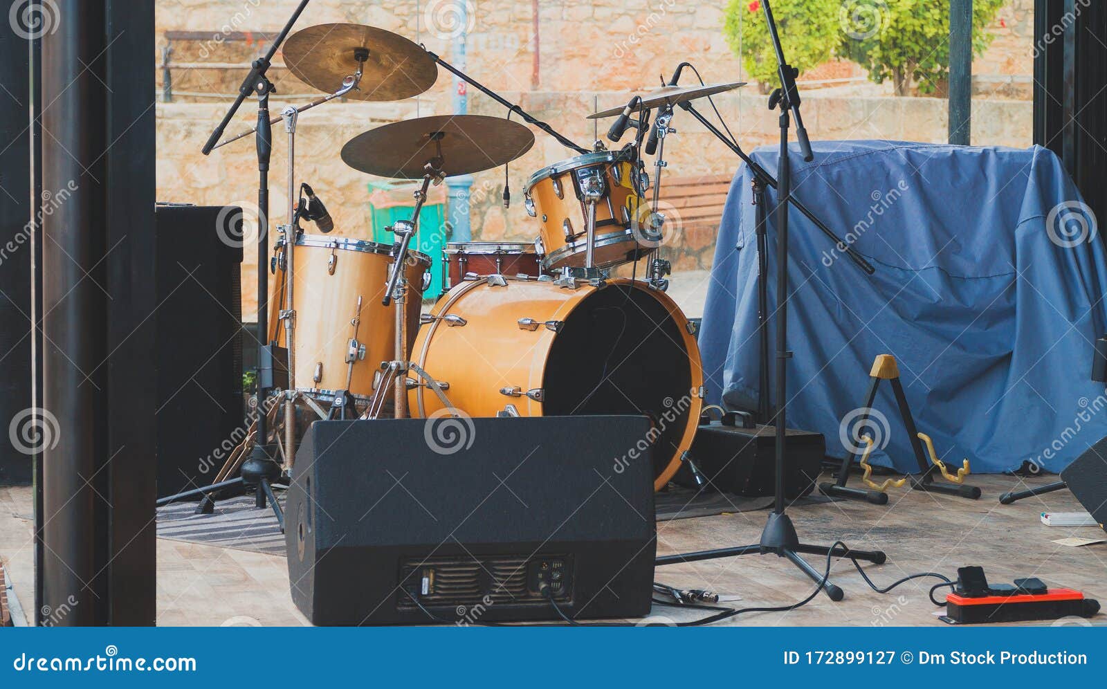 Outdoor drum set stock image. Image of jazz, vacation - 172899127