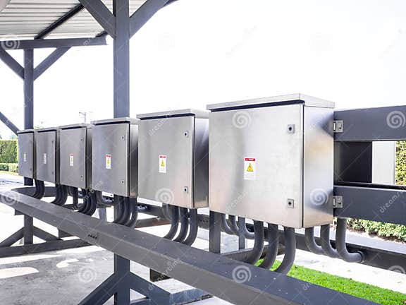 Outdoor Electric Control Box. Circuit Controller Box Stock Image ...