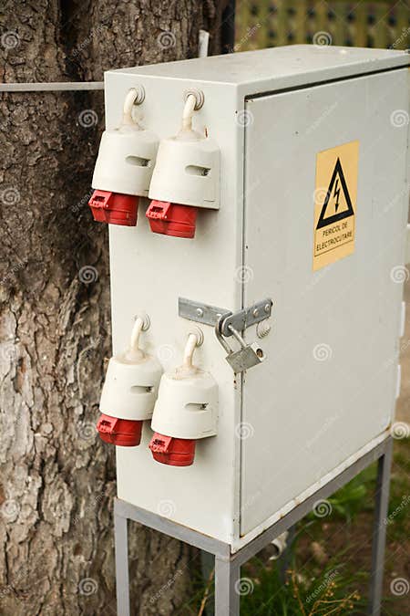 Outdoor Electric Control Box Stock Image - Image of exterior, factory ...