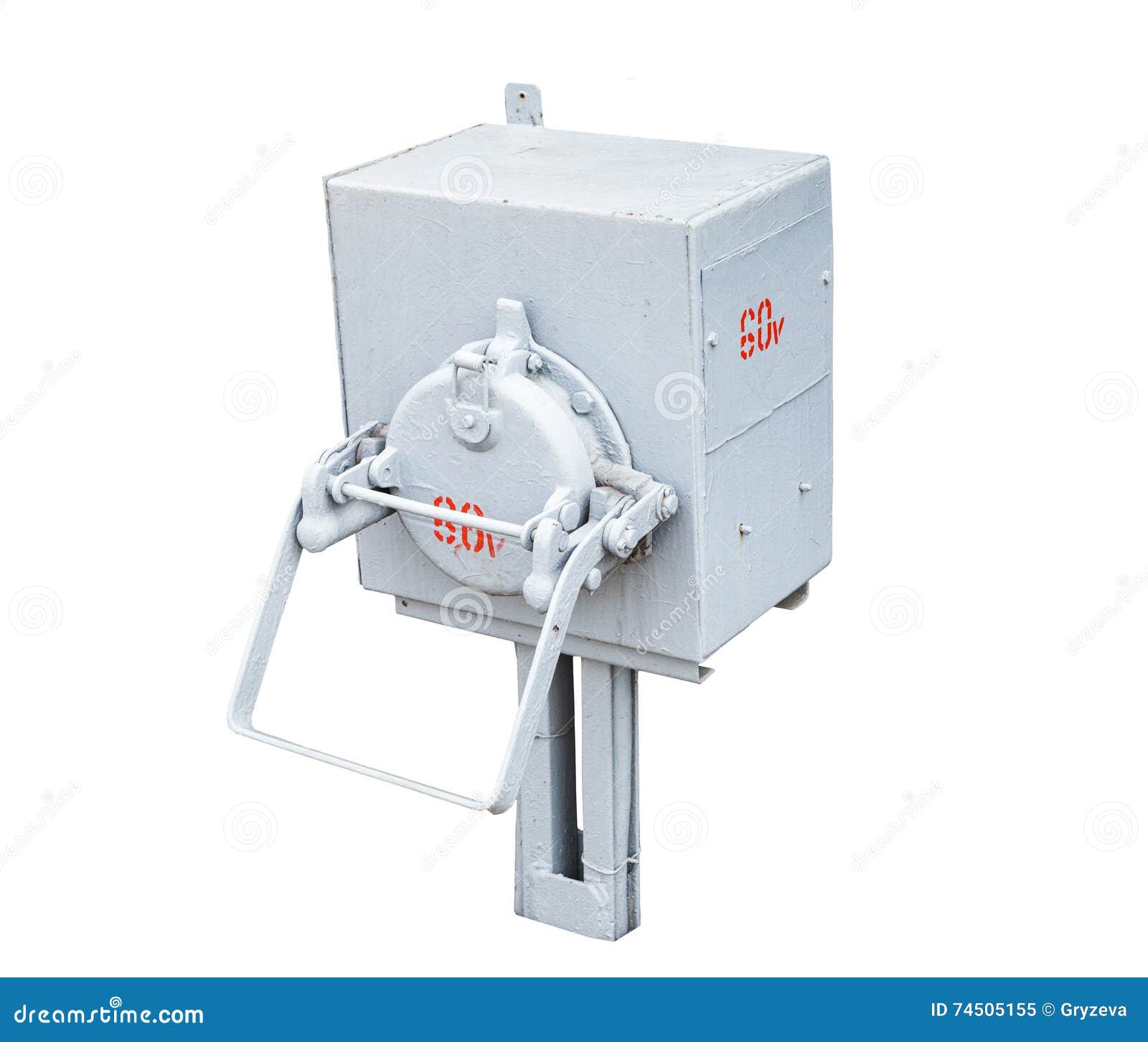 The Outdoor Electric Control Box Isolated on White Background Stock ...