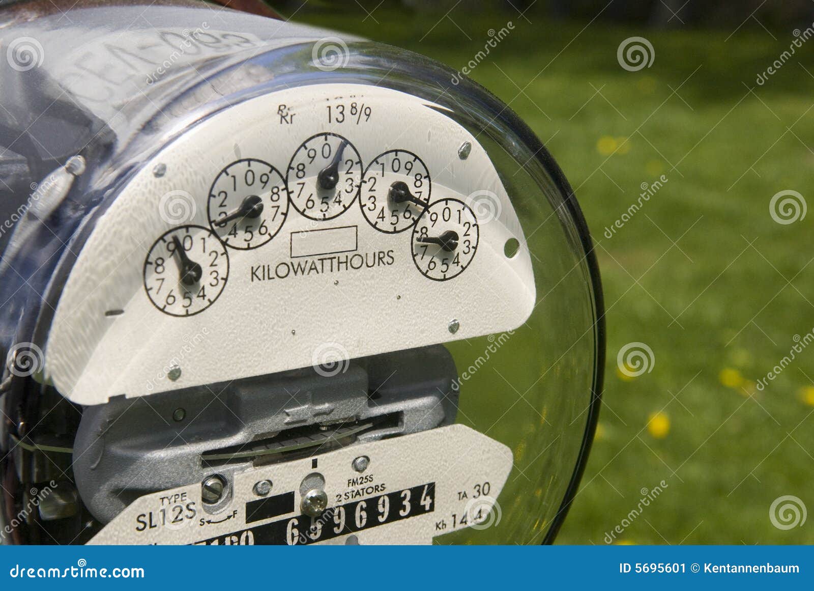 Outdoor electric meter stock image. Image of kilowatt - 5695601