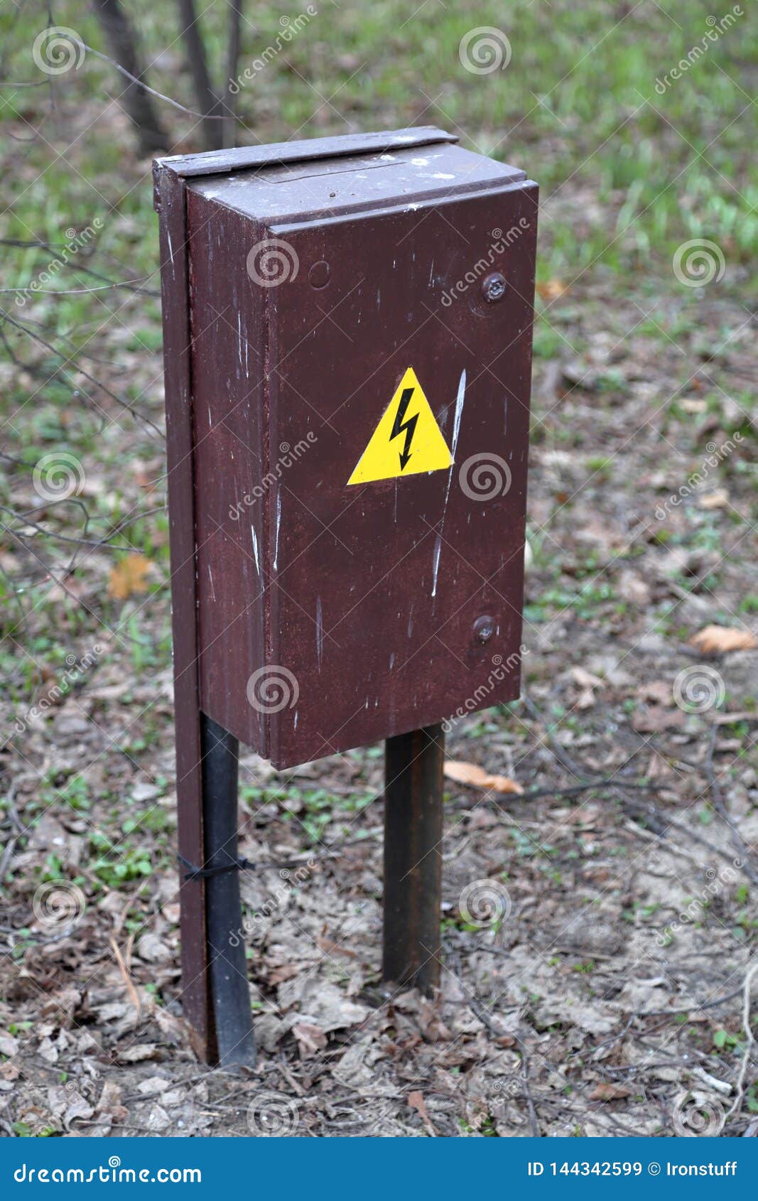 Outdoor Electricity Box In The Park Garden. Royalty-Free Stock ...