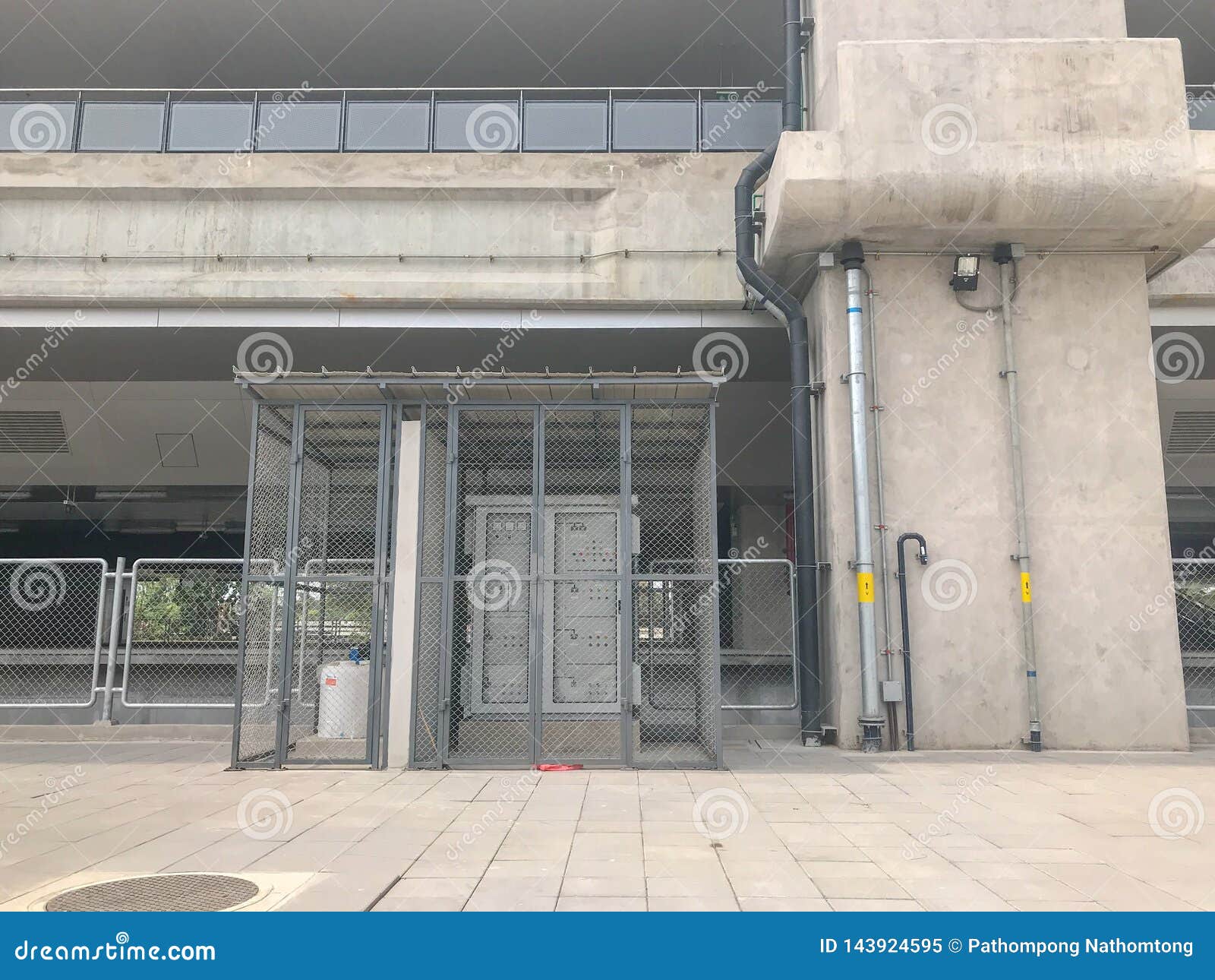 Outdoor Electronic Box Circuit at Train Station Stock Image - Image of ...