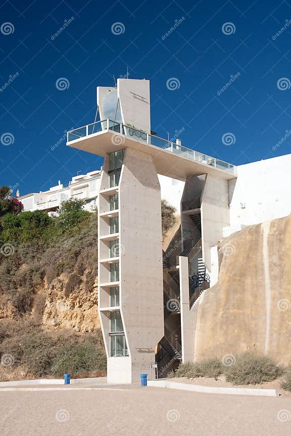 Outdoor Elevator in Albufeira Stock Image - Image of algarve, tourism ...