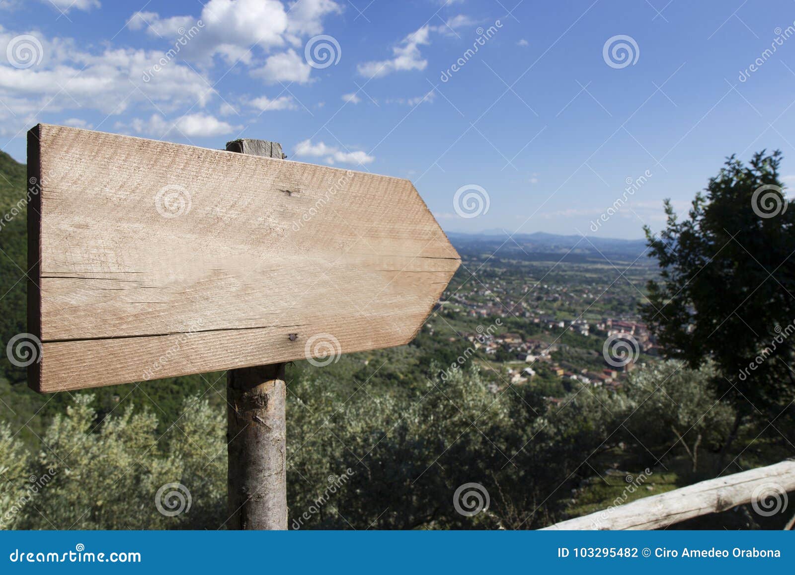 Empty signboard stock photo. Image of arrow, wooden - 103295482