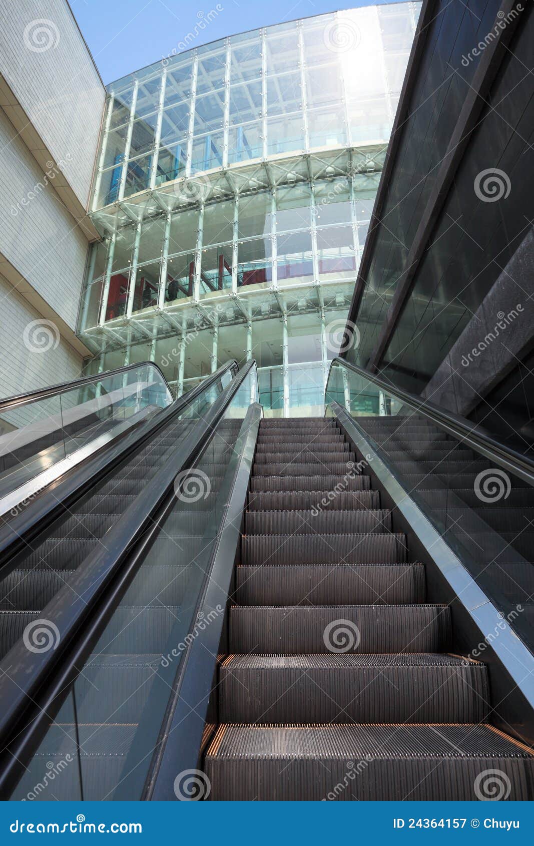 Outdoor escalator stock image. Image of corridor, business - 24364157
