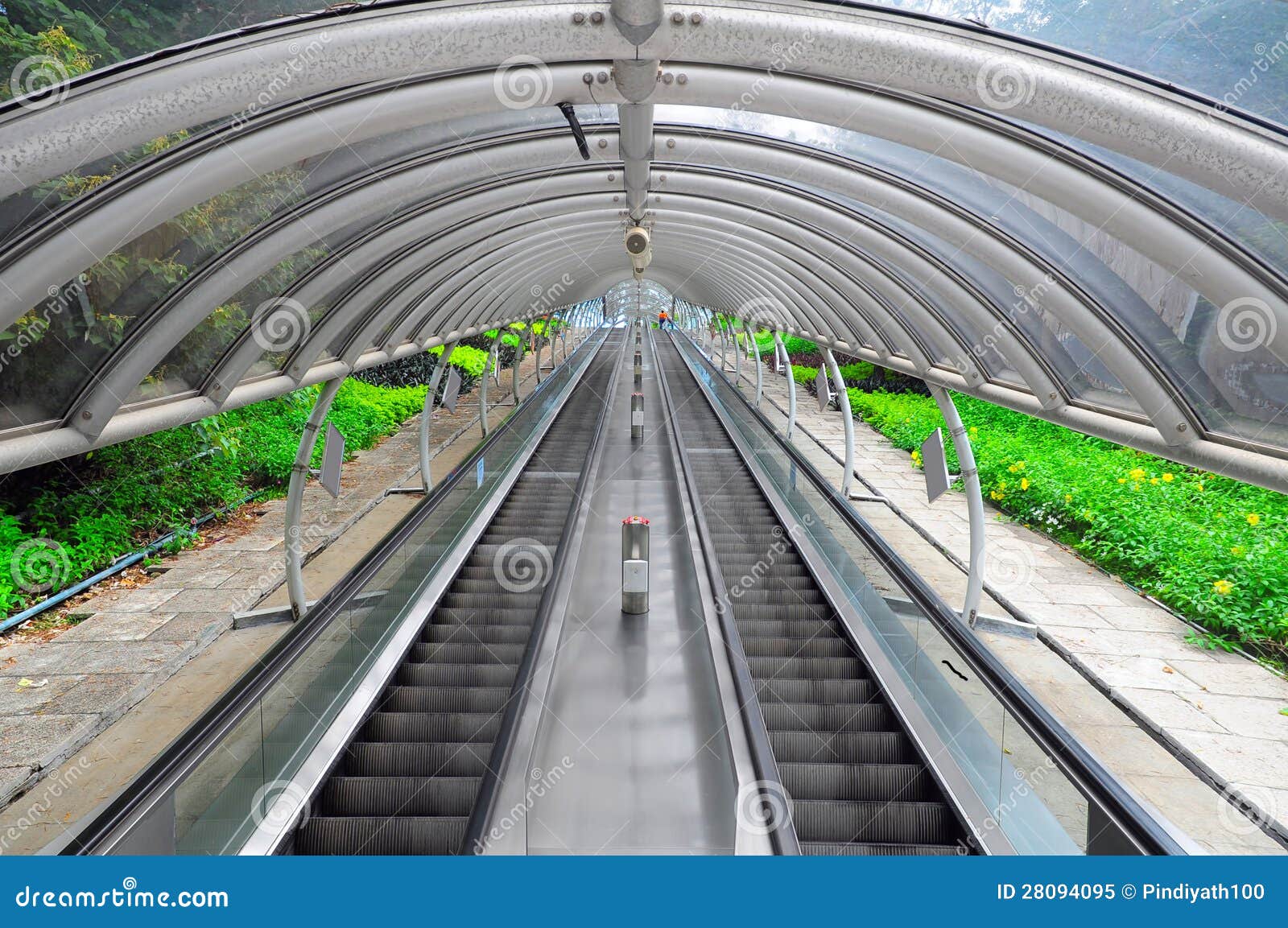 Outdoor escalator stock image. Image of handrails, steps - 28094095