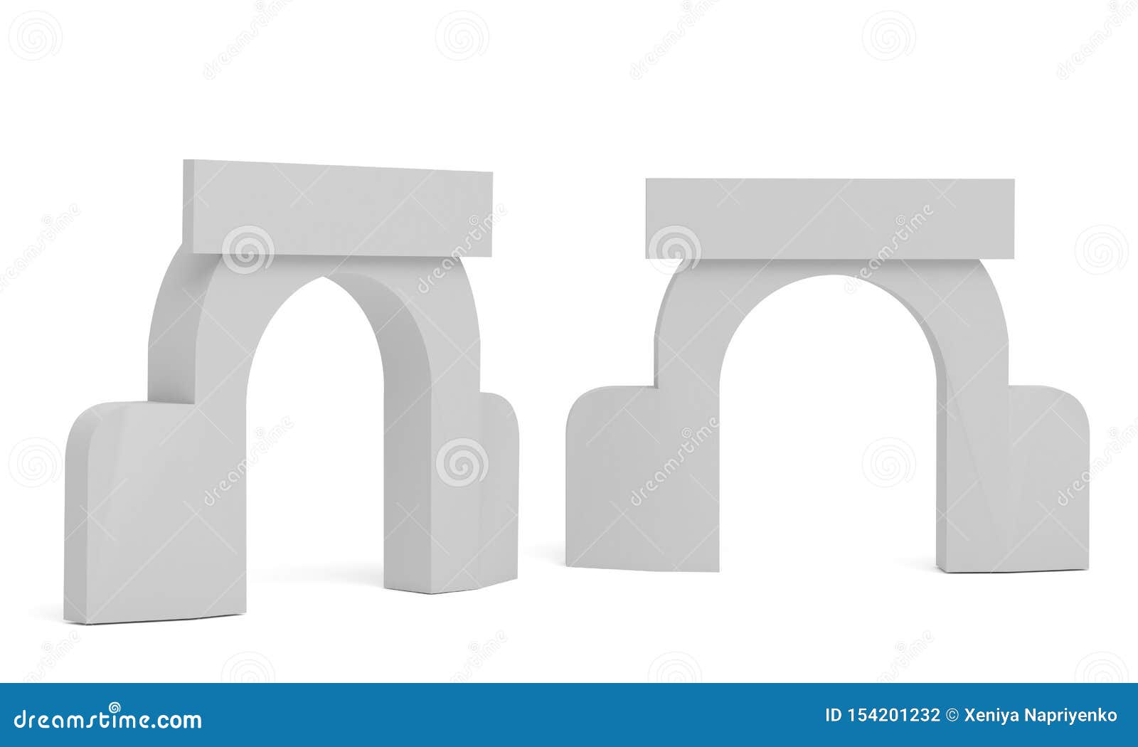 Outdoor Event Round Arch Isolated on White Background - Front Stock ...