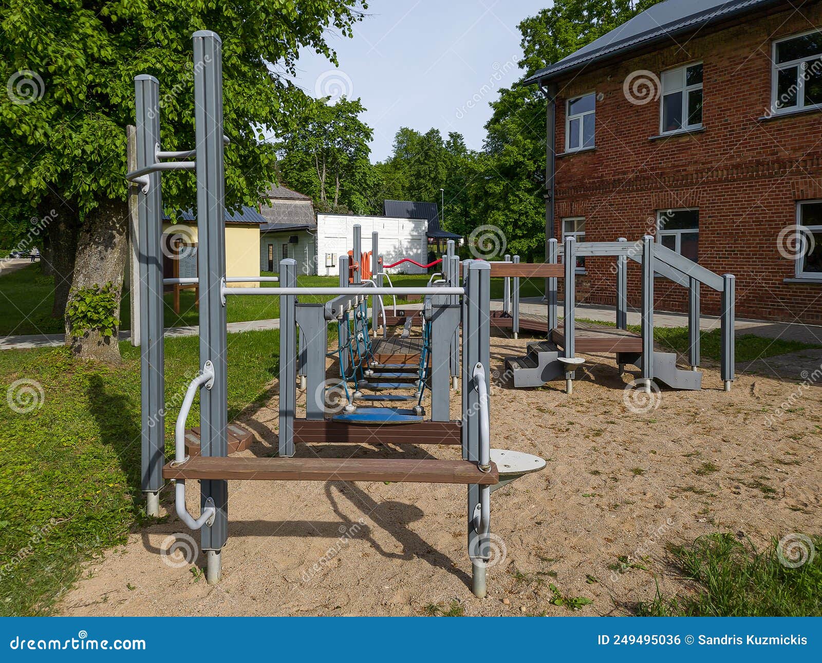 Outdoor Exercise Machines for the Disabled Stock Photo - Image of city ...
