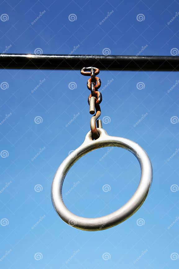 Outdoor exercise ring stock image. Image of links, blue - 15479359