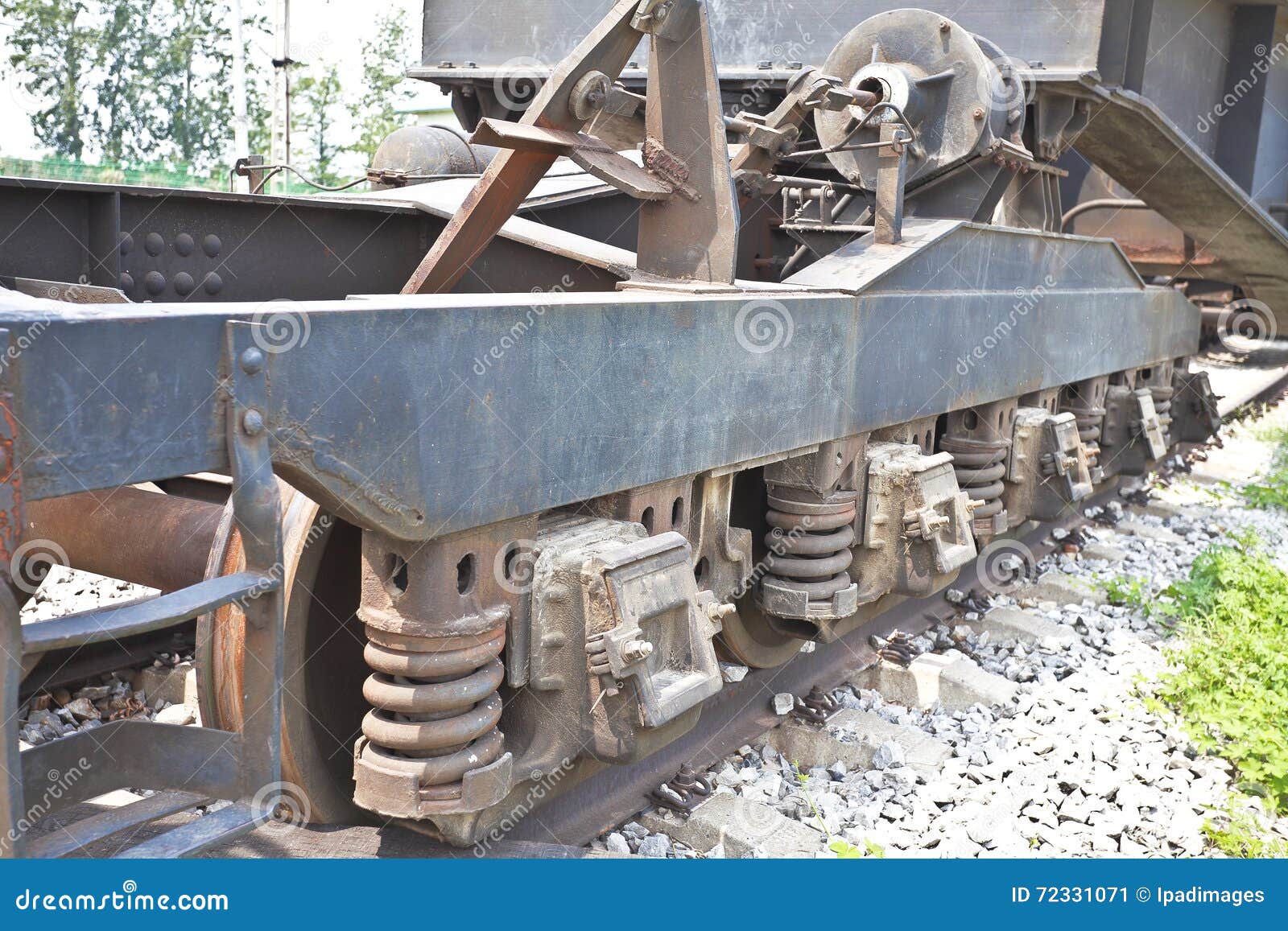 Outdoor Exhibition of Old Trains Chassis Close-up Editorial Photo ...