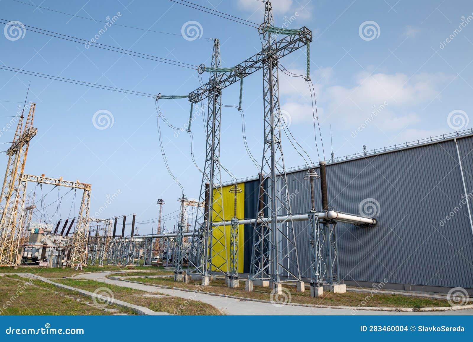 The Outdoor Extra High Voltage Power Transformer. a High-voltage Power ...