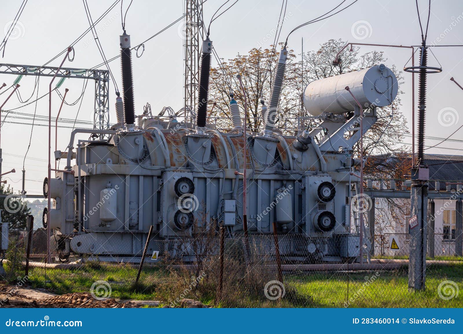 The Outdoor Extra High Voltage Power Transformer. a High-voltage Power ...