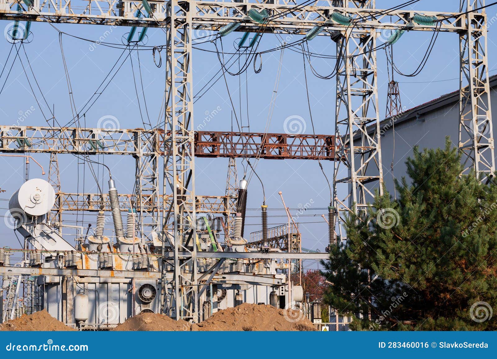 The Outdoor Extra High Voltage Power Transformer. a High-voltage Power ...