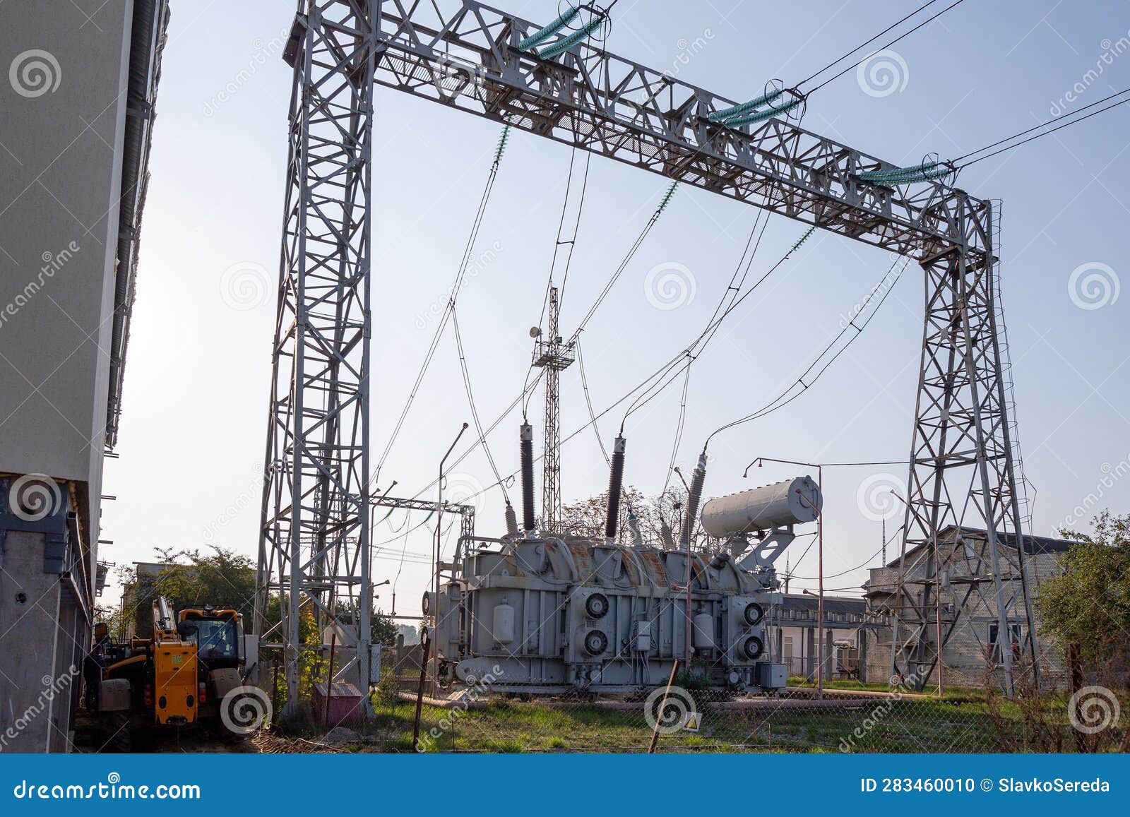 The Outdoor Extra High Voltage Power Transformer. a High-voltage Power ...