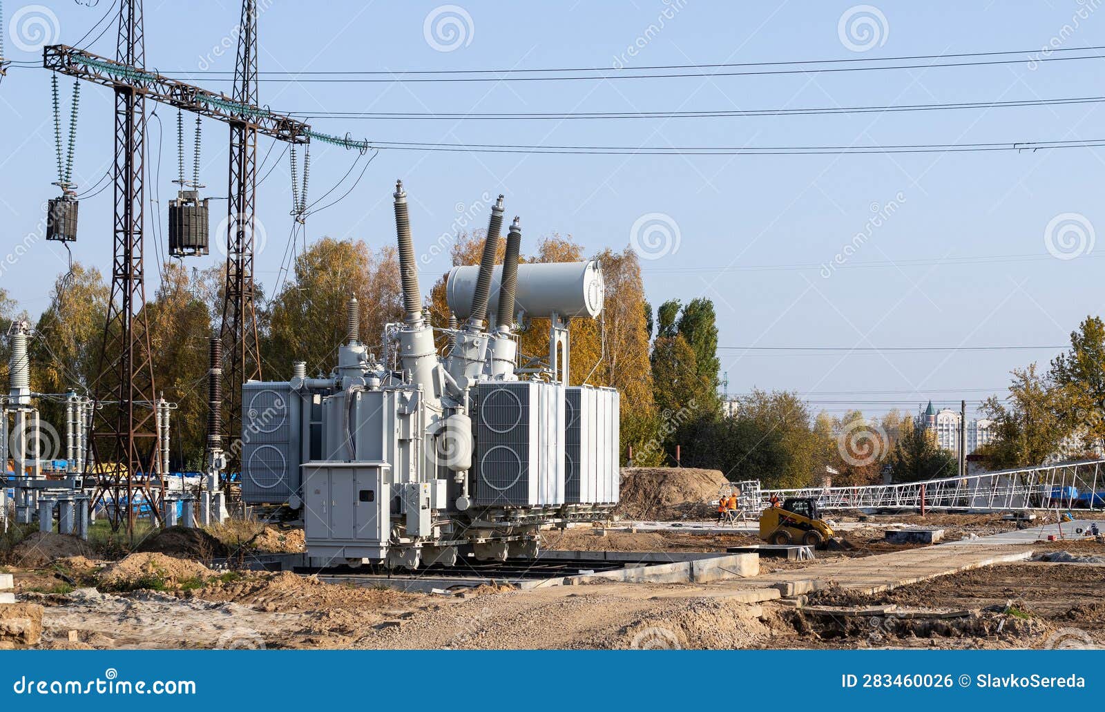 The Outdoor Extra High Voltage Power Transformer. A High-voltage Power ...