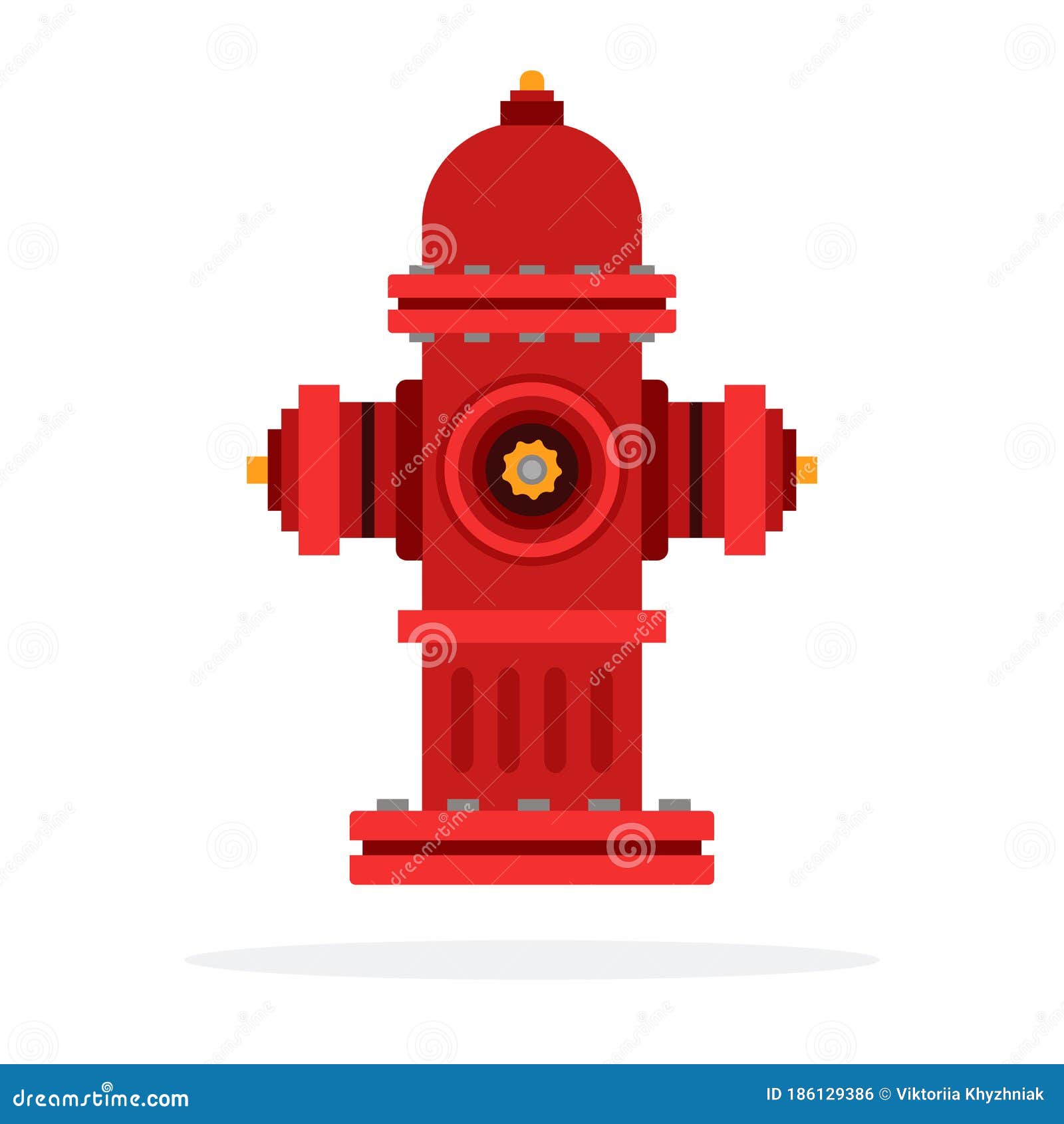 Outdoor fire hydrant stock vector. Illustration of outdoor - 186129386