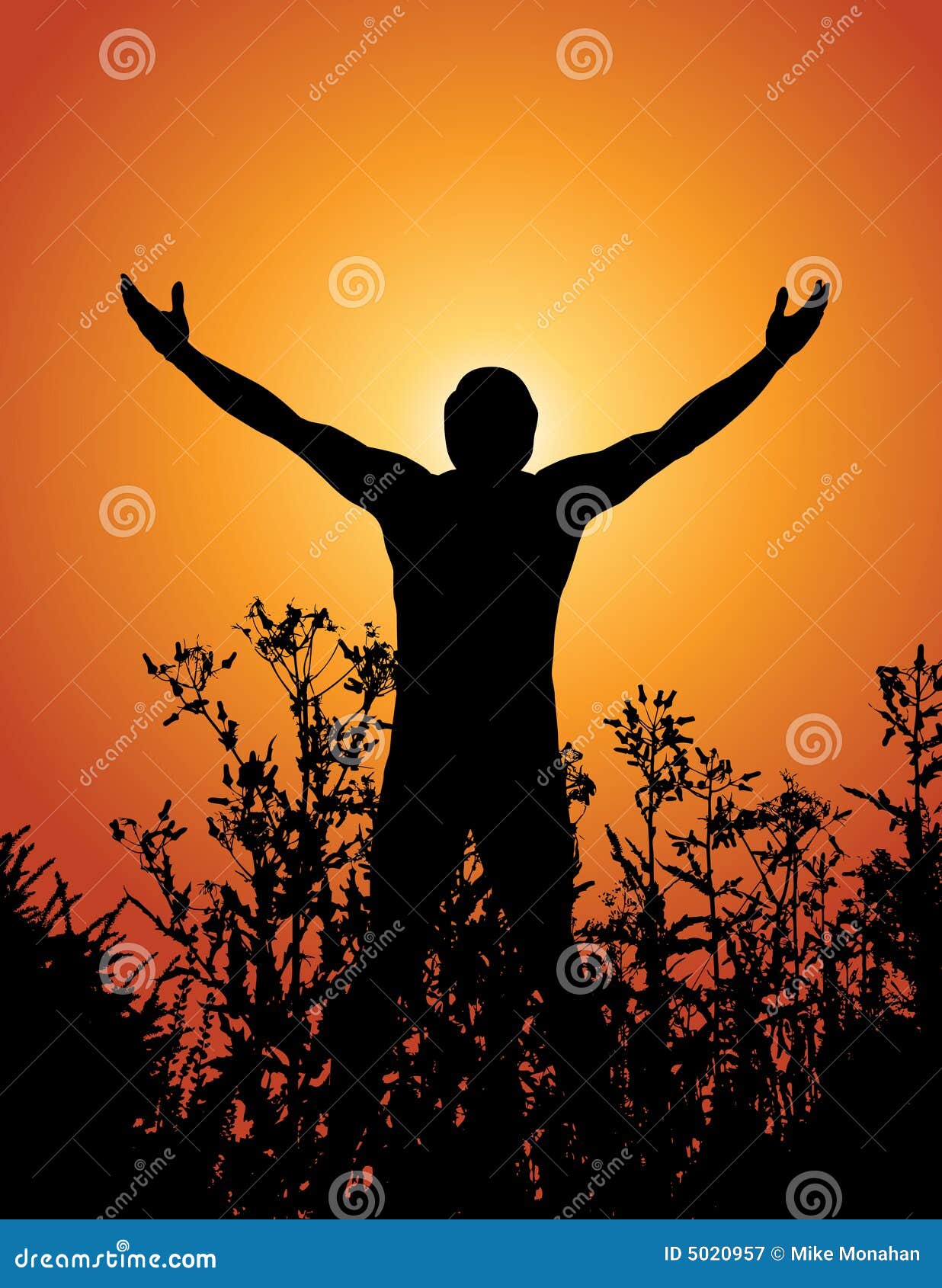 Outdoor freedom stock vector. Illustration of vector, sunset - 5020957