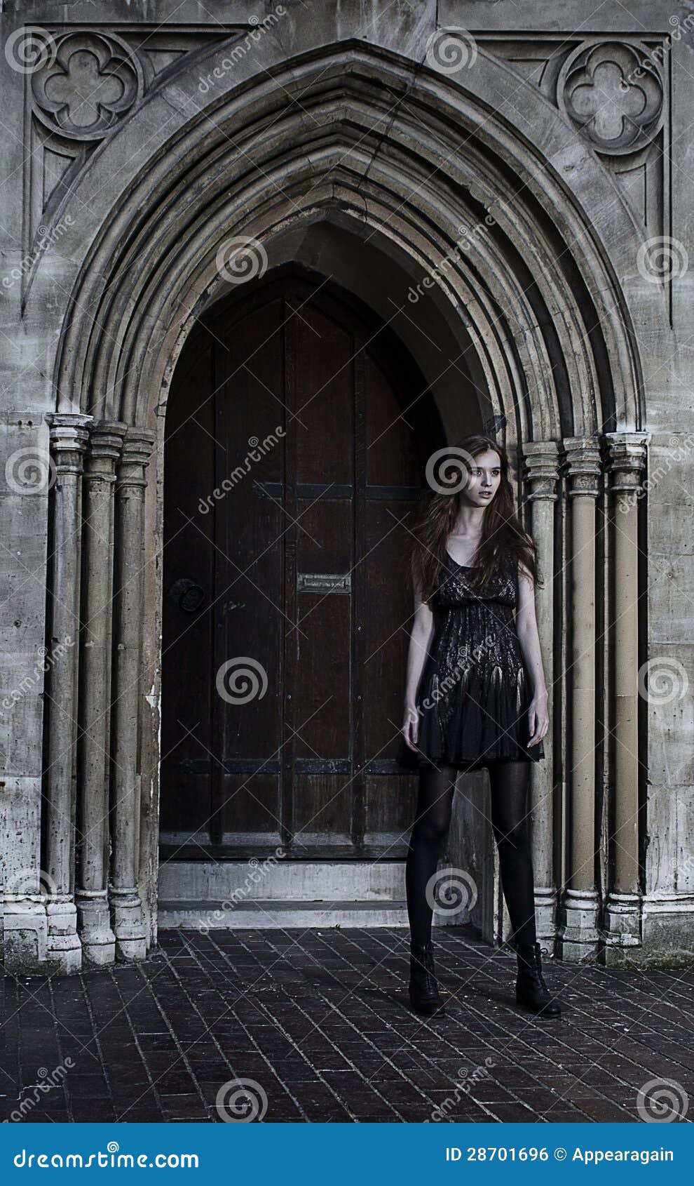 Outdoor Gothic stock photo. Image of lady, face, dress - 28701696