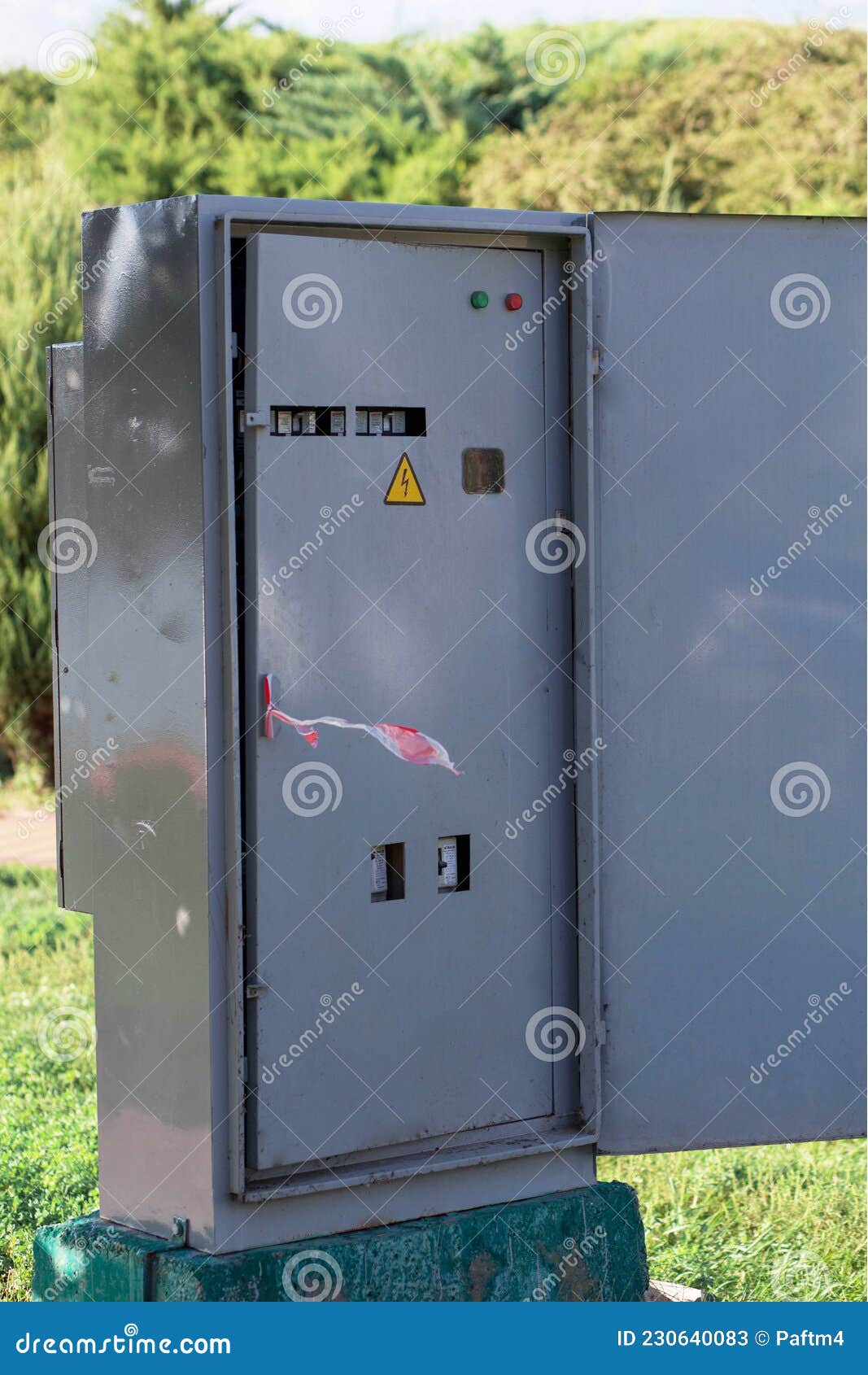 Outdoor Gray Electrical Panel on the Street Stock Image - Image of ...