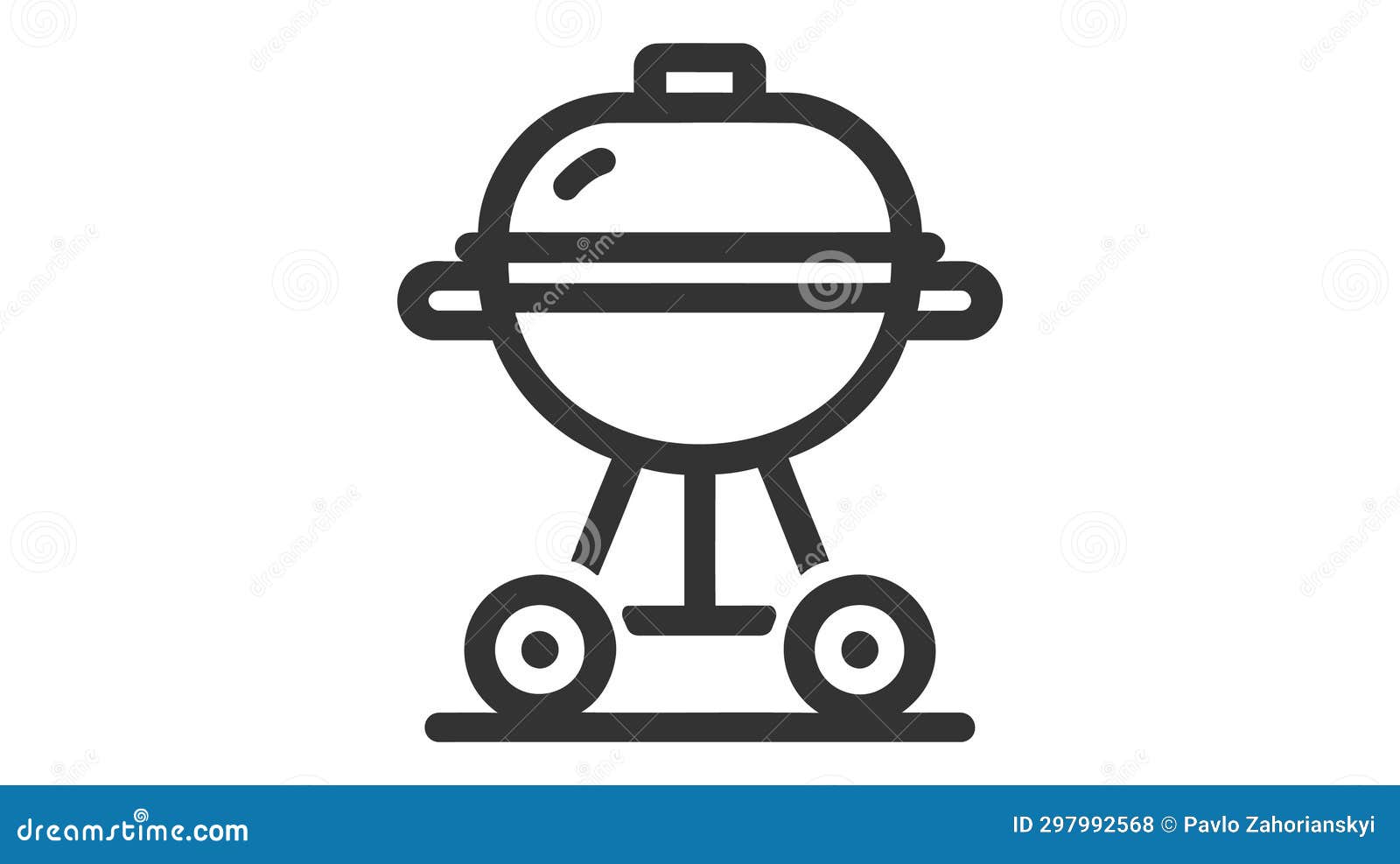 Outdoor Grill Vector Icon Illustration Isolated on White Background ...