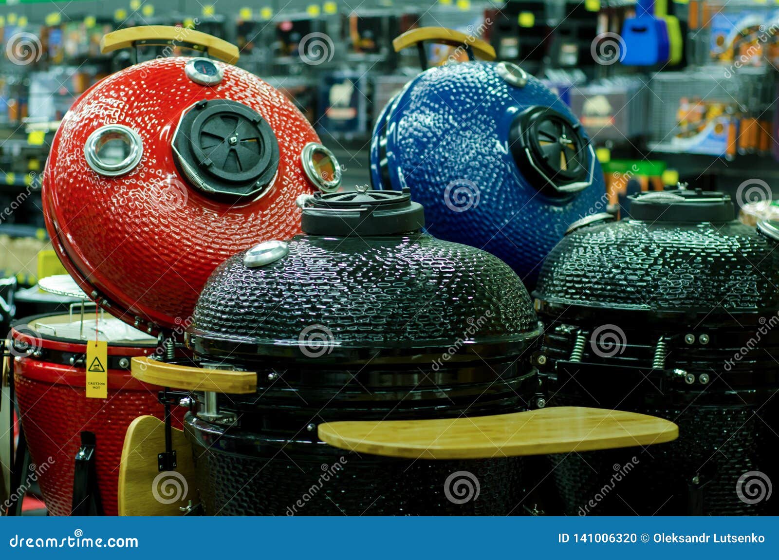 Outdoor Grills for Sale in the Store Stock Photo - Image of fish, beef ...