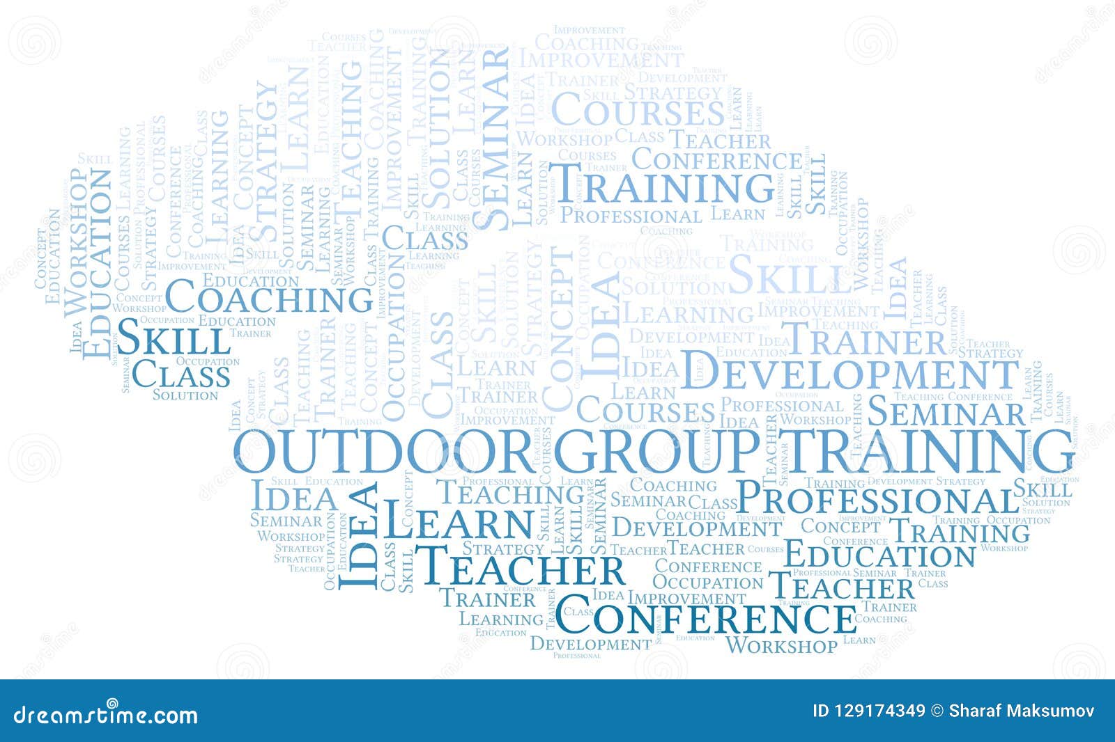 Outdoor Group Training Word Cloud. Stock Illustration - Illustration of ...