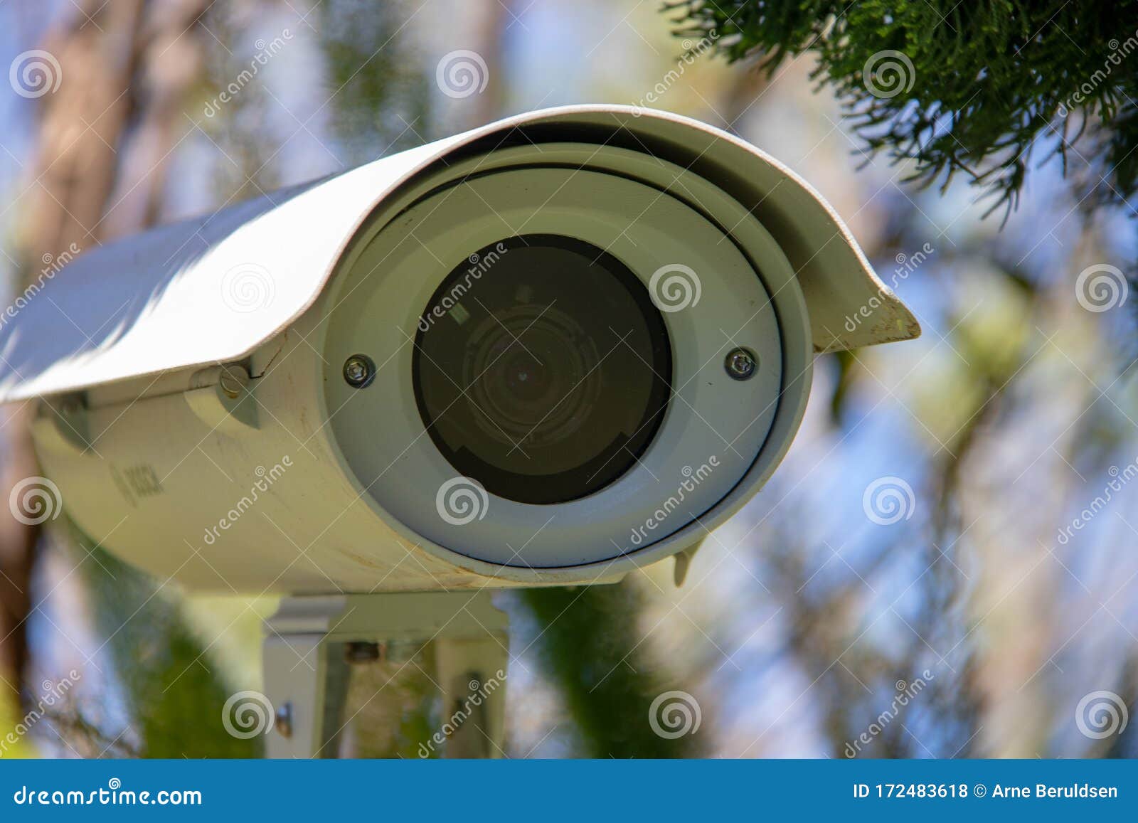An Industrial Strength Security Camera Stock Photo - Image of sunny ...
