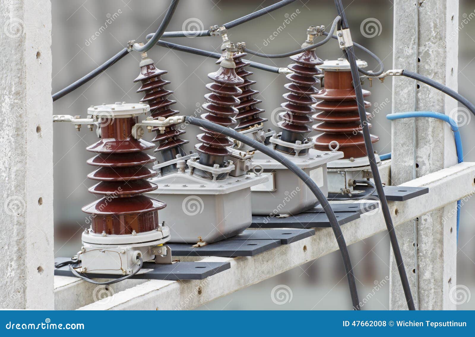 Outdoor High Voltage Instrument Transformers Stock Photo - Image of ...