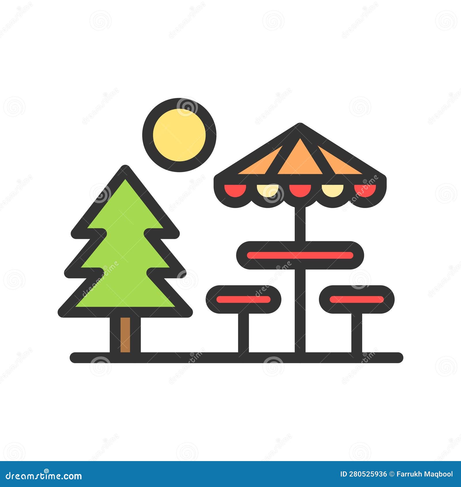 Outdoor icon vector image. stock vector. Illustration of surveillance ...