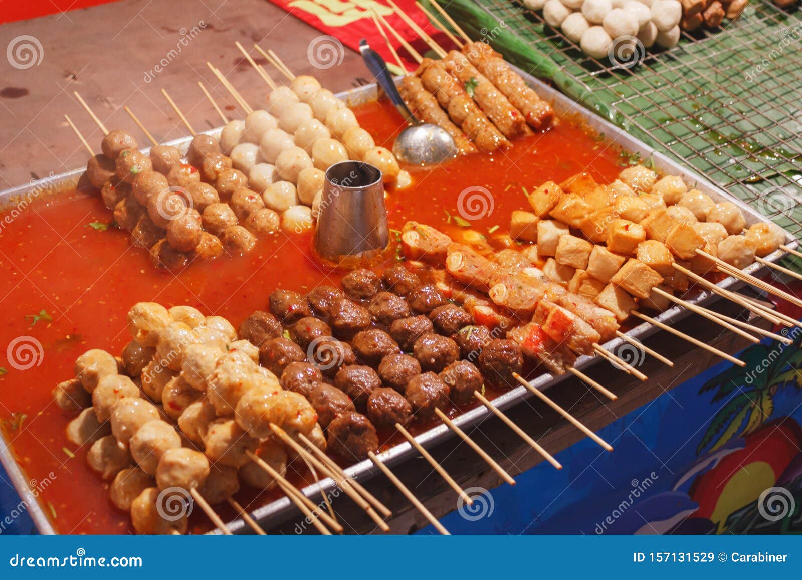 Outdoor Kitchen at Night in the Thailand Stock Image - Image of street ...