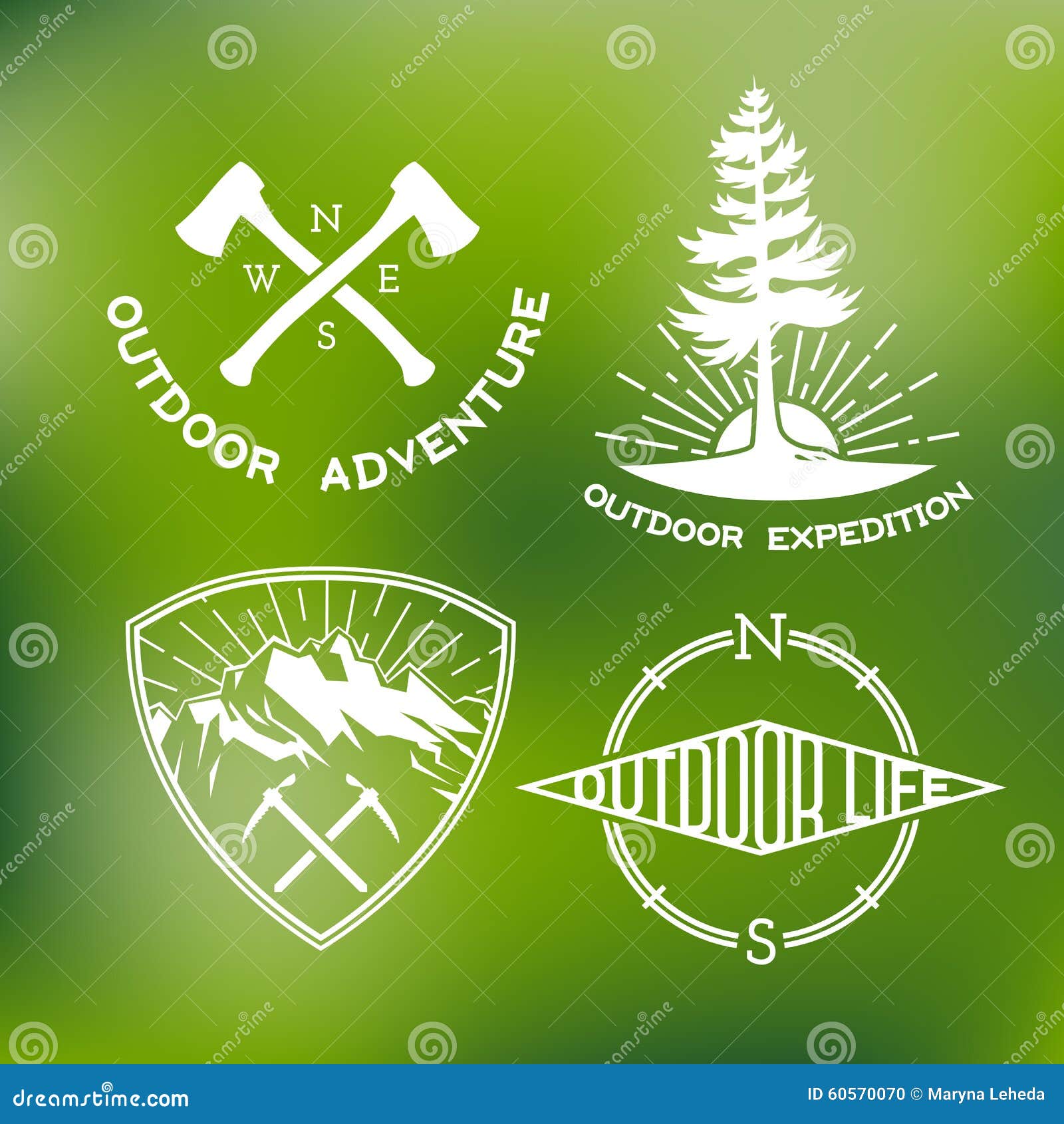 Outdoor labels stock vector. Illustration of alpinism - 60570070
