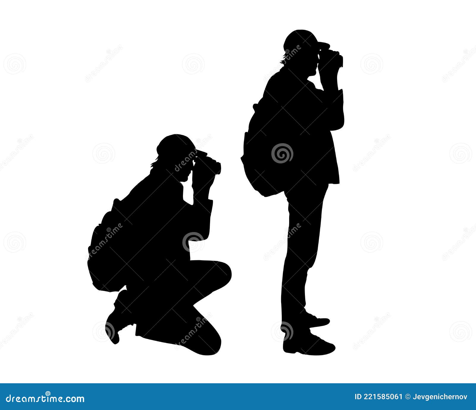 Outdoor Landscape Photographer Silhouette Stock Vector - Illustration ...