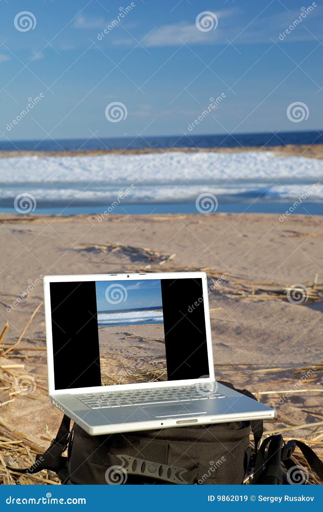 Outdoor laptop stock image. Image of simplicity, context - 9862019