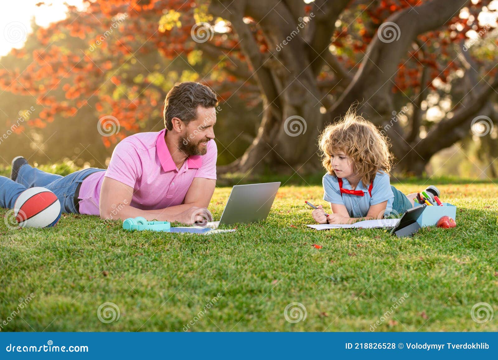 Outdoor Learning. Pupil of Primary School Go Study. Stock Photo - Image ...