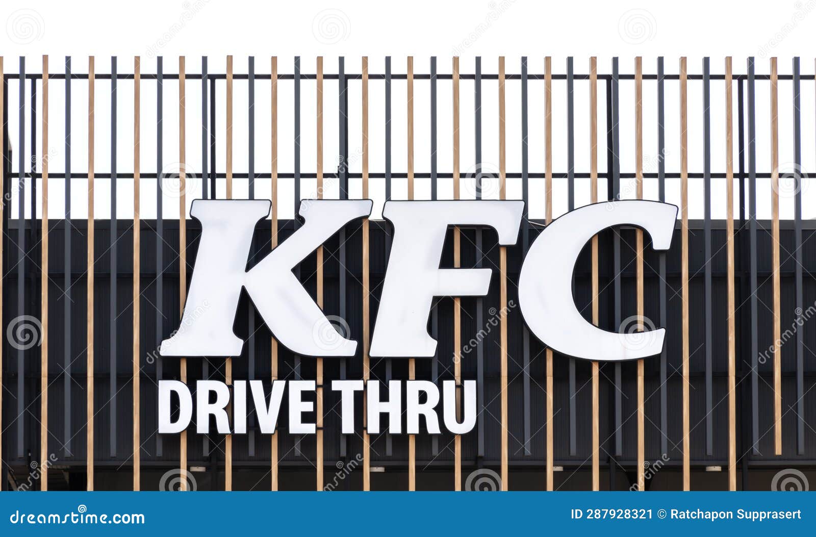 Outdoor Light Box with Logo KFC Brand with Message Drive Thru Editorial ...