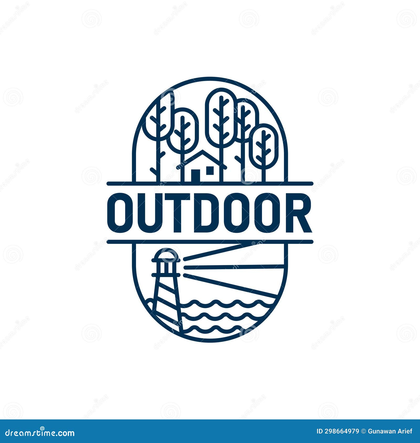 Outdoor Line Logo Design Template Stock Vector - Illustration of ...