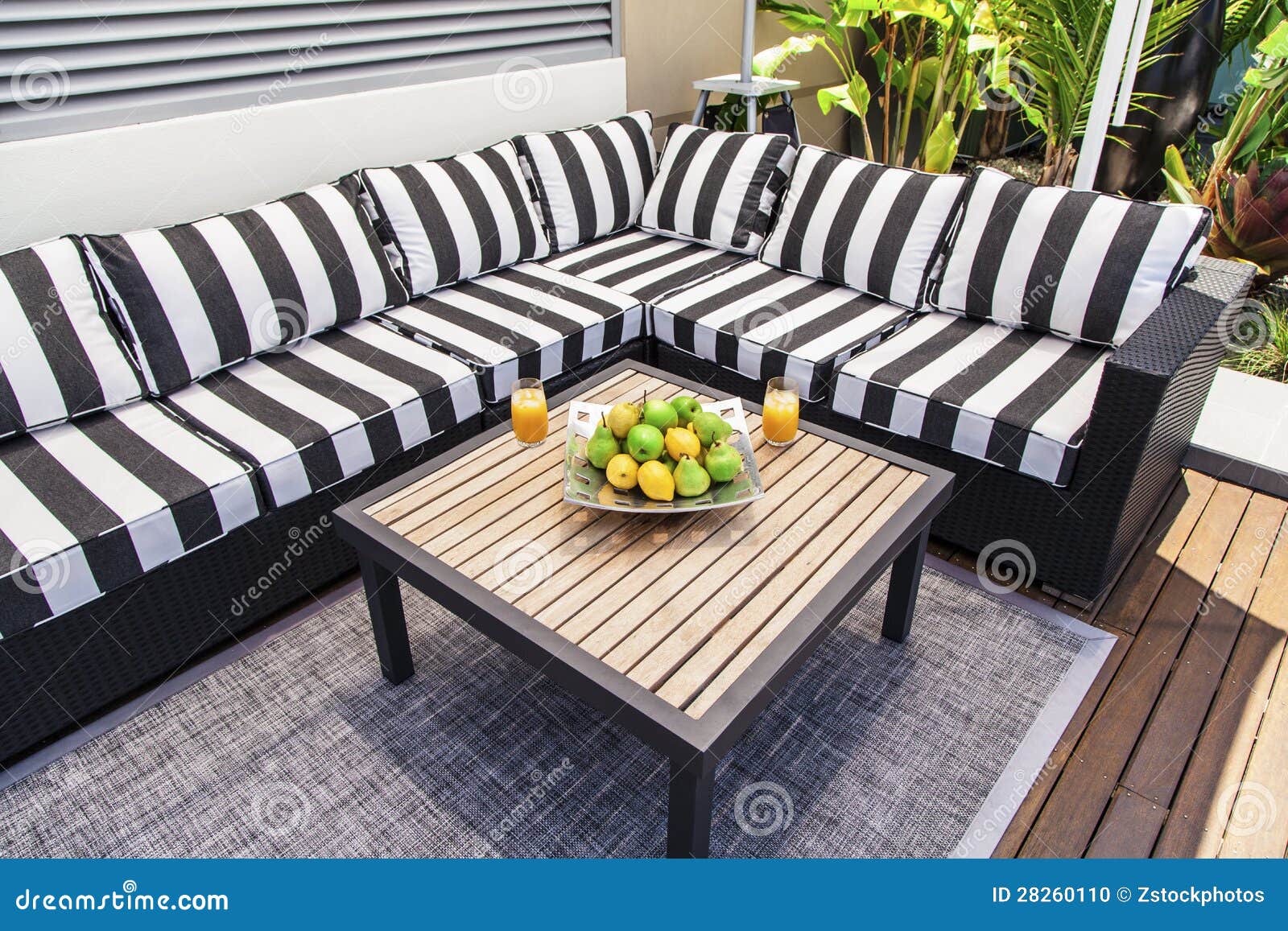 Outdoor Lounge in Summertime Stock Photo - Image of stylish, relaxation ...