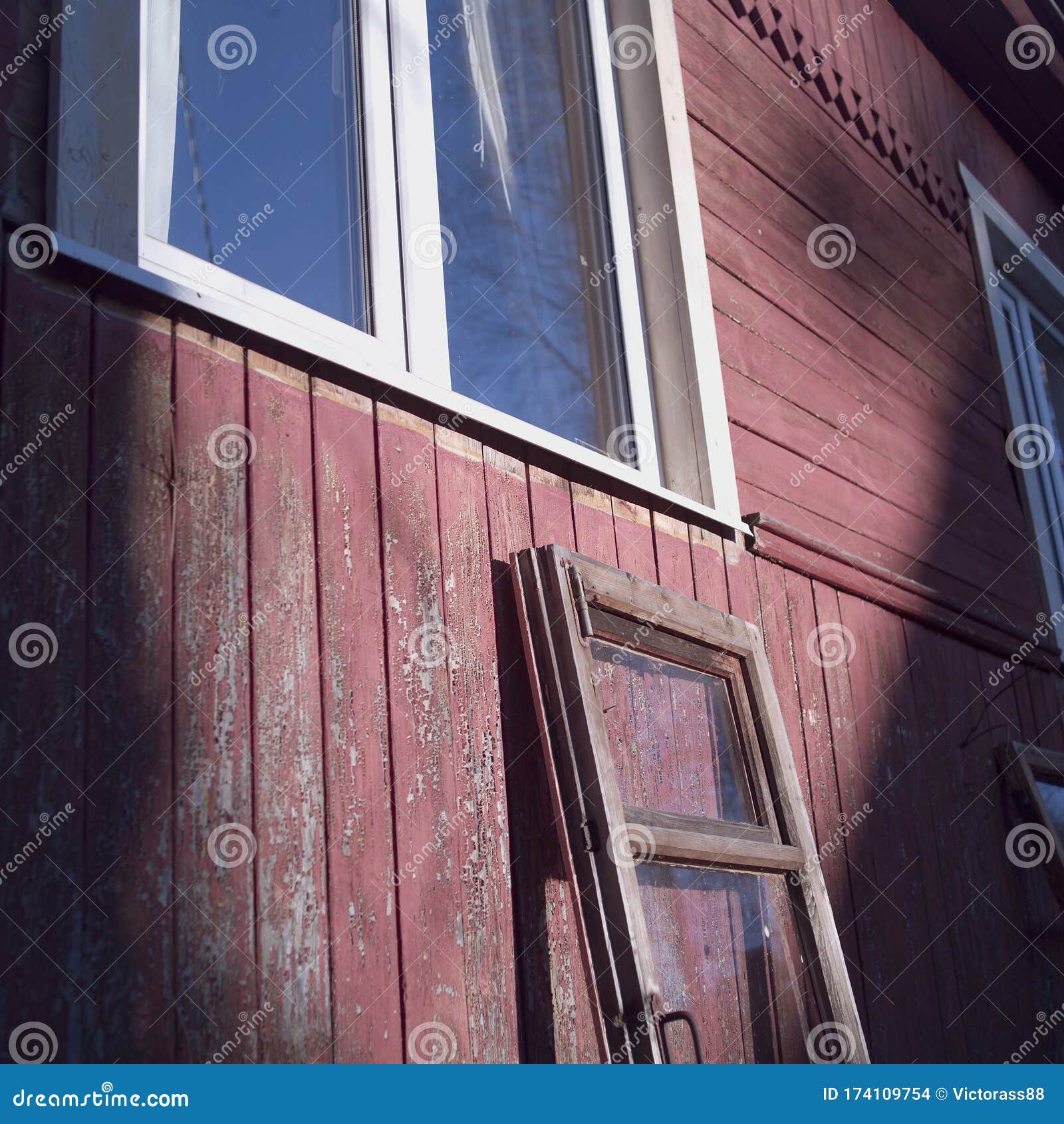 Old window replacement stock photo. Image of window - 174109754