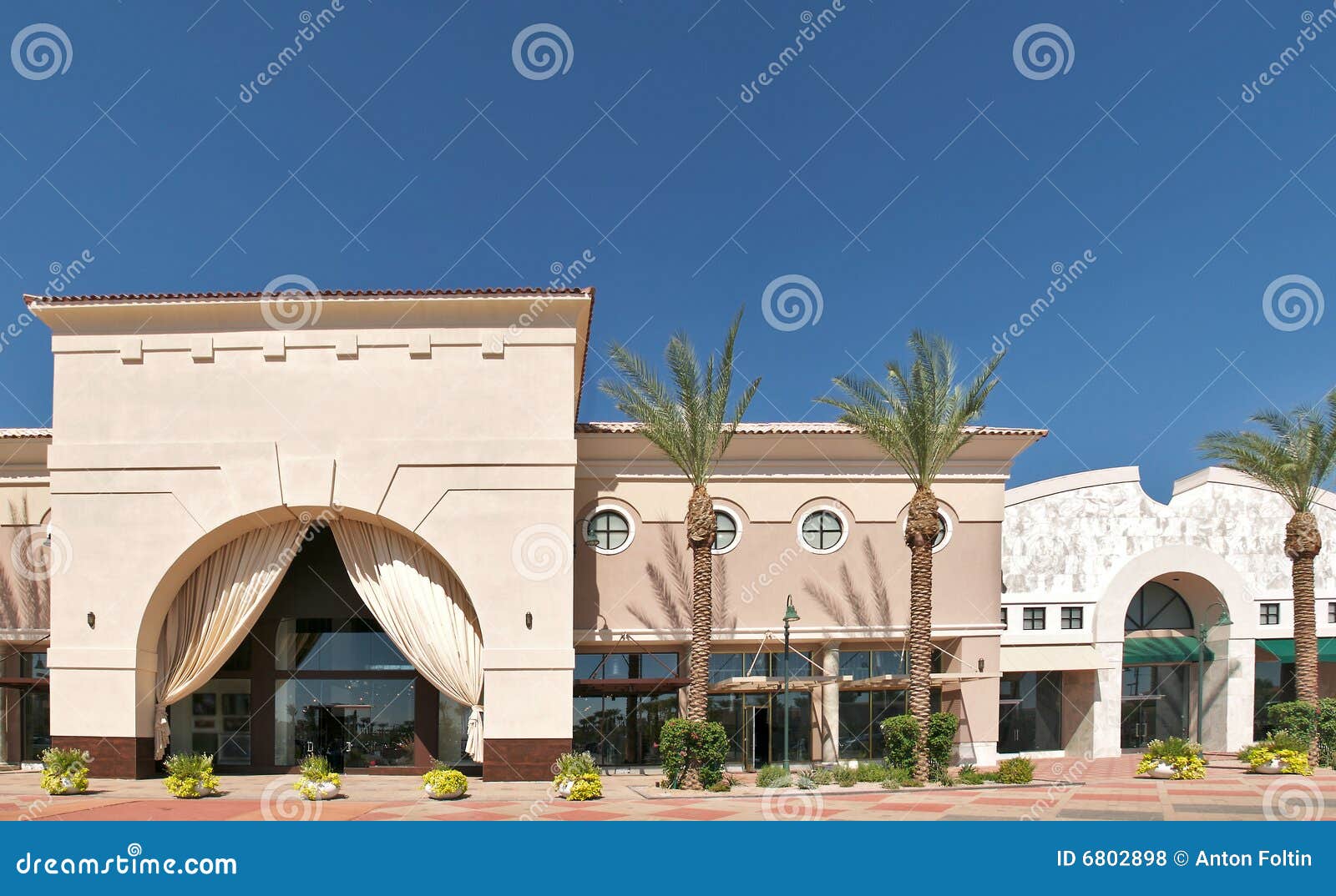 Outdoor Mall stock photo. Image of strip, commerce, store - 6802898