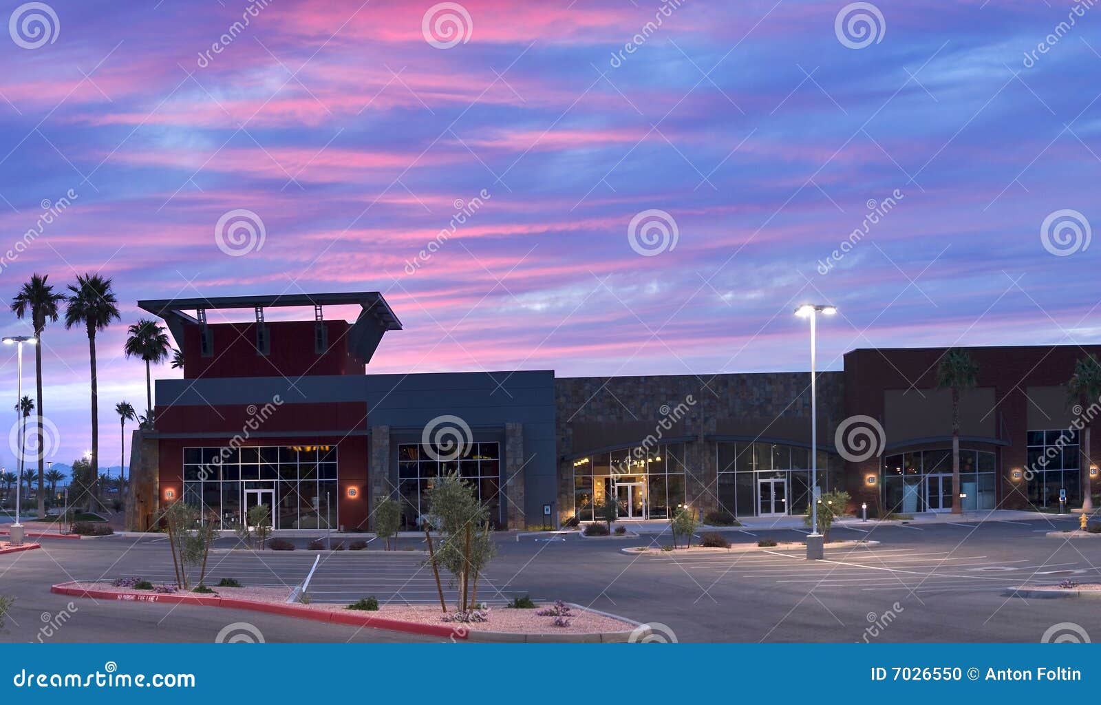 Outdoor Mall stock photo. Image of street, dawn, mall - 7026550