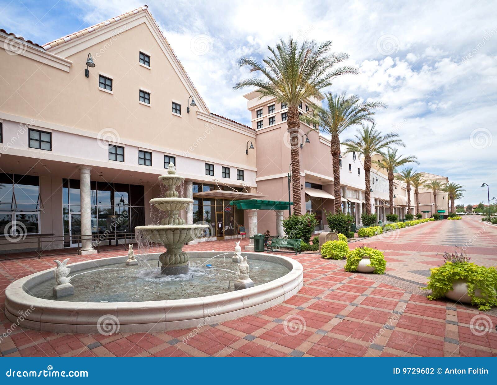 Outdoor Mall stock photo. Image of facade, structure, road - 9729602