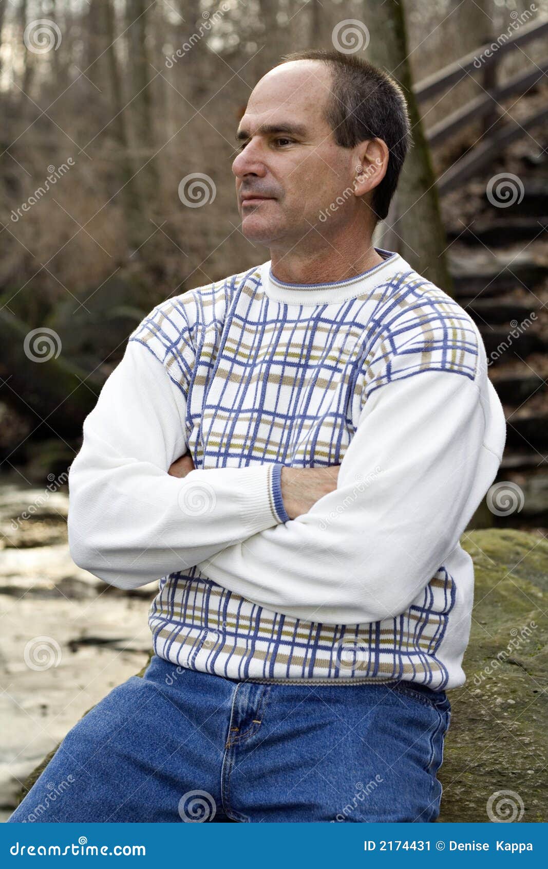 Outdoor Man stock image. Image of male, sweater, jeans - 2174431