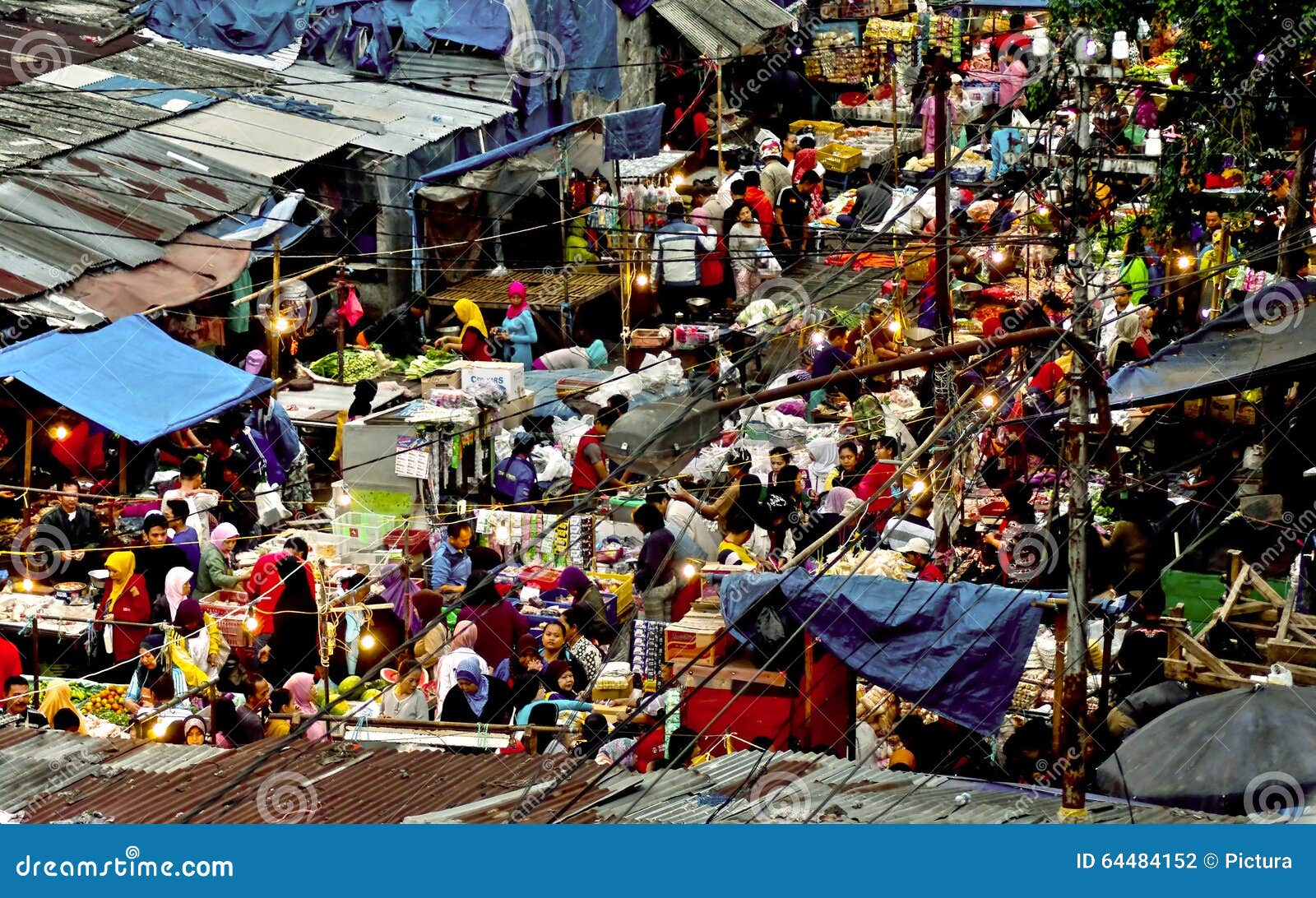 Outdoor Market in Java, Indonesia Stock Photo - Image of asia, market: 64484152